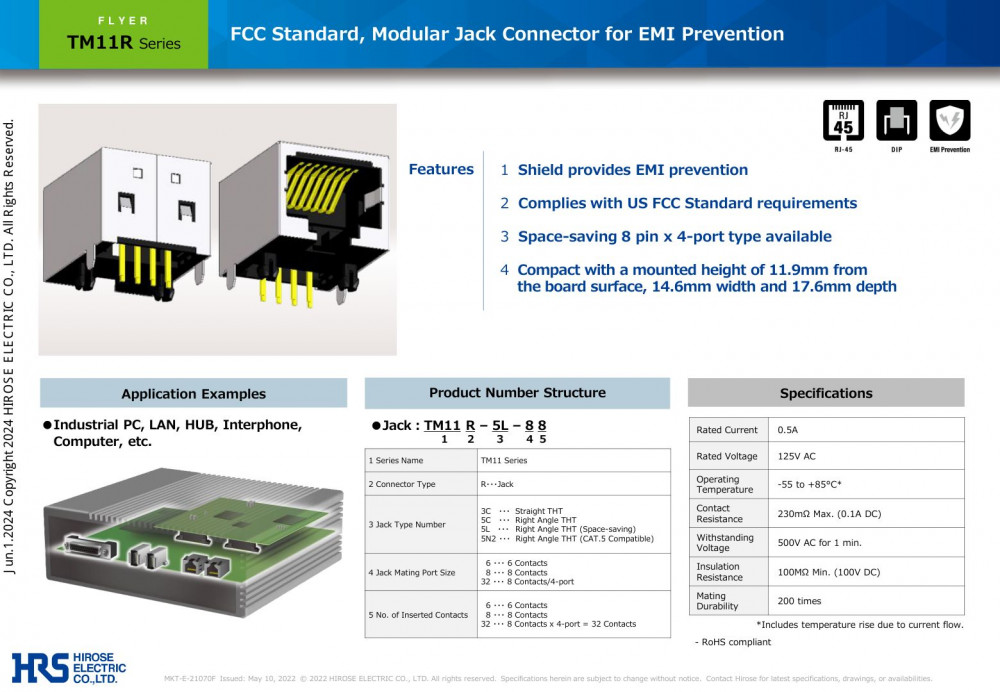 HRS TM11 series technical document preview