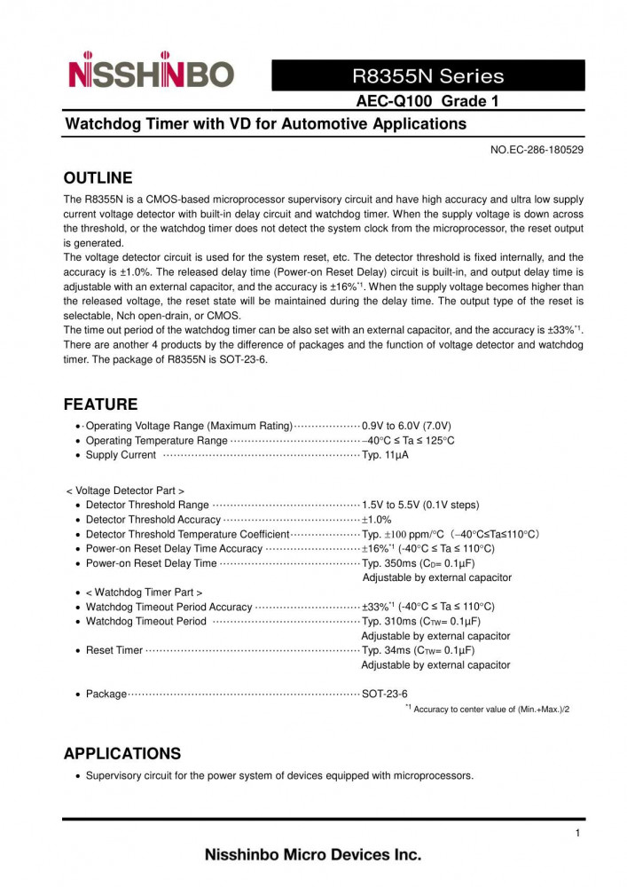 R8355N datasheet page 1