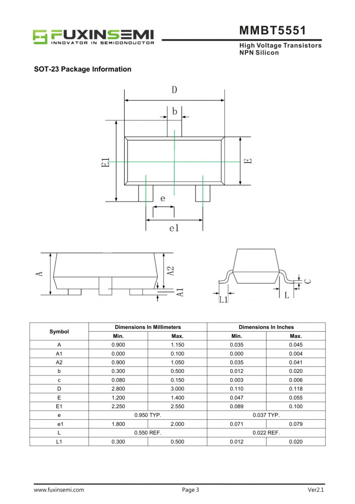 MMBT5551 datasheet page 3