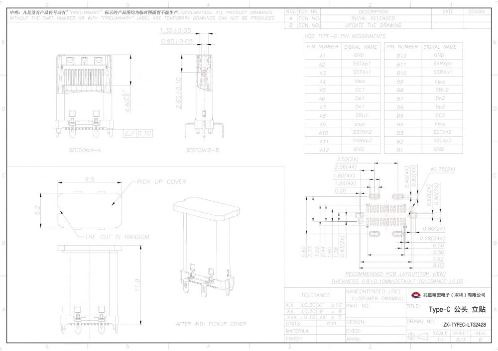 ZX-TYPEC-LTG2428 technical drawing page 2
