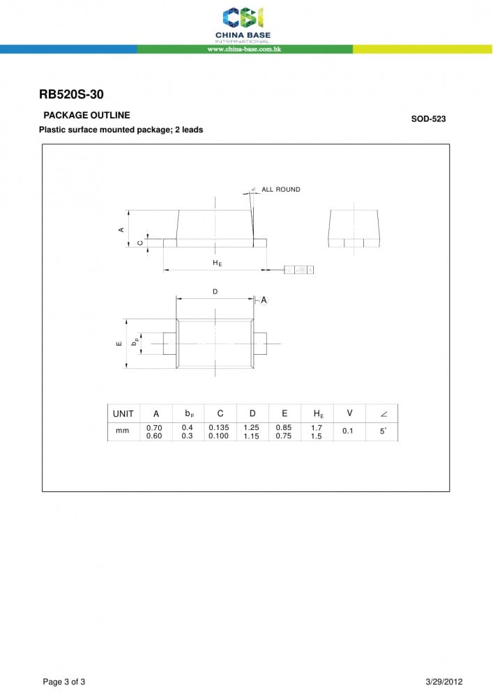 RB520S-30 datasheet page 3
