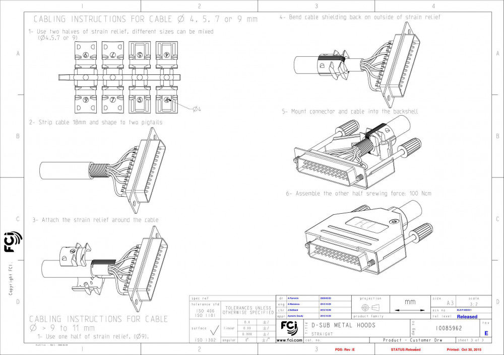 Amphenol 8655MH D-Sub hood drawing page 3