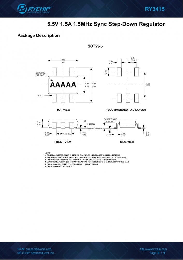 RY3415 datasheet page 9