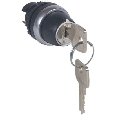 Osmoz - Non-illuminated key selector switch - 2 positions spring return 45° - IP66/IP69K chrome front ring 22.5mm for sale
