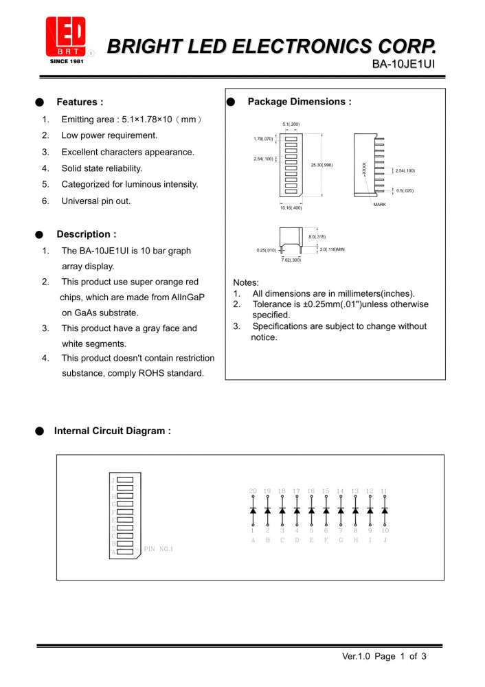 BA-10JE1UI datasheet page 1