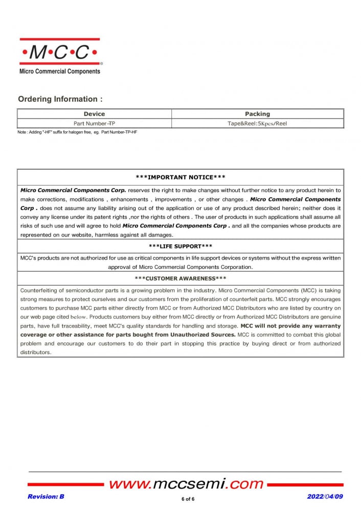 MCAC50N03Y-TP datasheet page 6