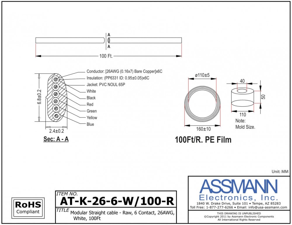 AT-K-26-6-W/100 technical drawing preview