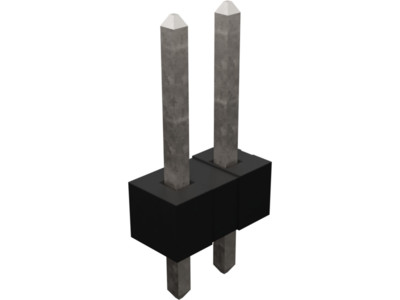 C-Grid Header, 2.54mm Pitch, Through Hole, Dual Row, Vertical, 2 Circuits, 2.54µm Tin (Sn) Plating, Tray Packaging, Lead-Free for sale