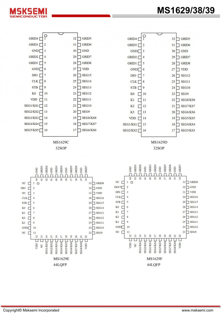 MS1639 datasheet page 4