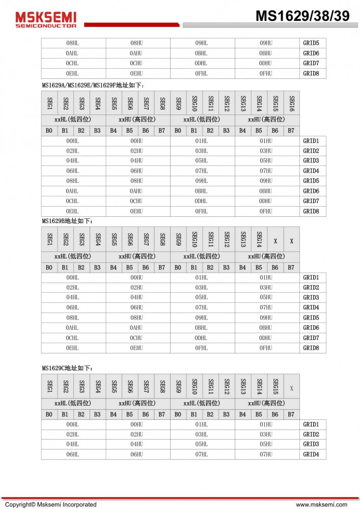 MS1639 datasheet page 9