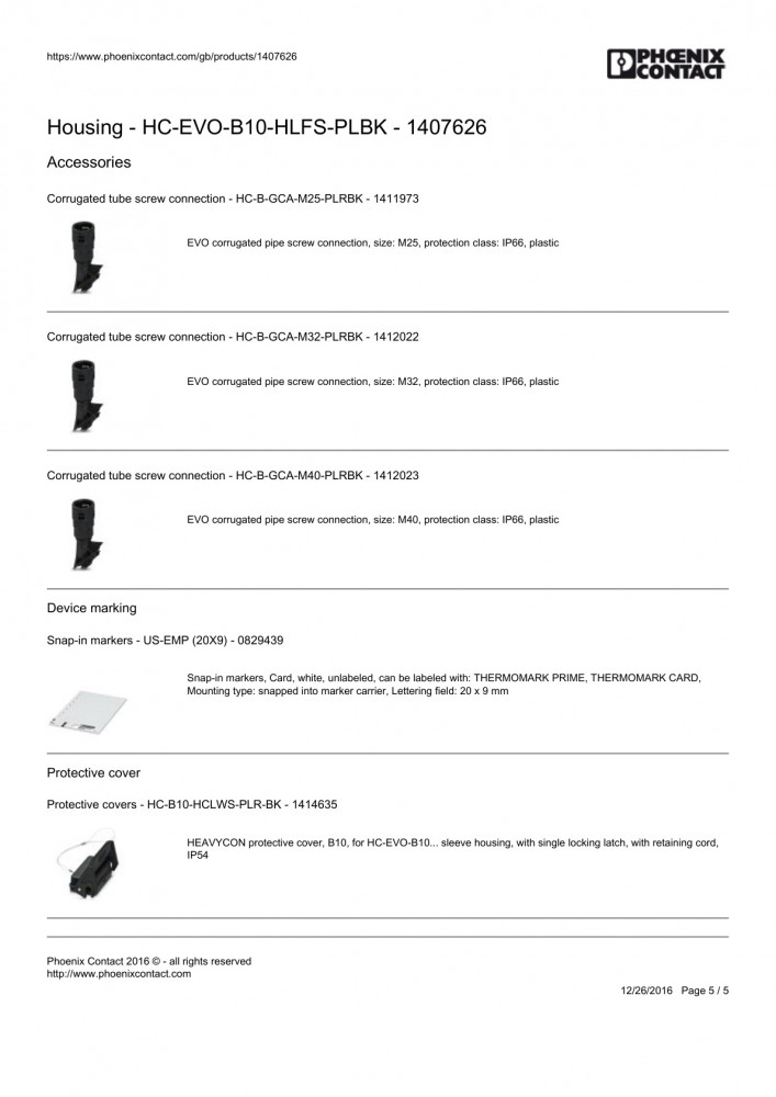 Phoenix Contact 1407626 product documentation page 5