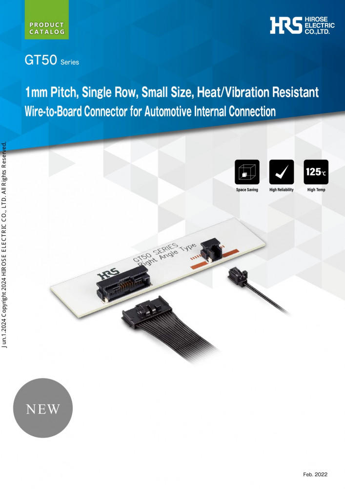 GT50 series datasheet page 1