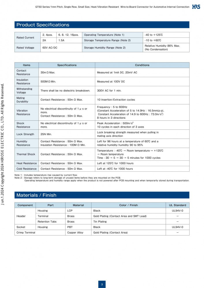 GT50 series datasheet page 3