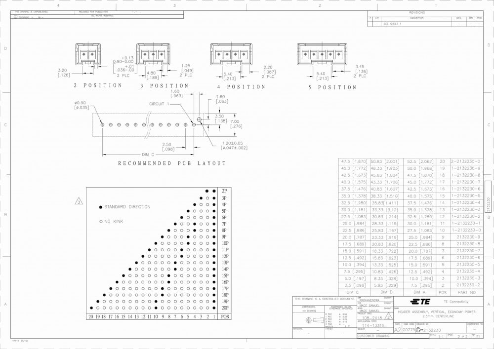 TE Connectivity 2132230-2 technical drawing page 2