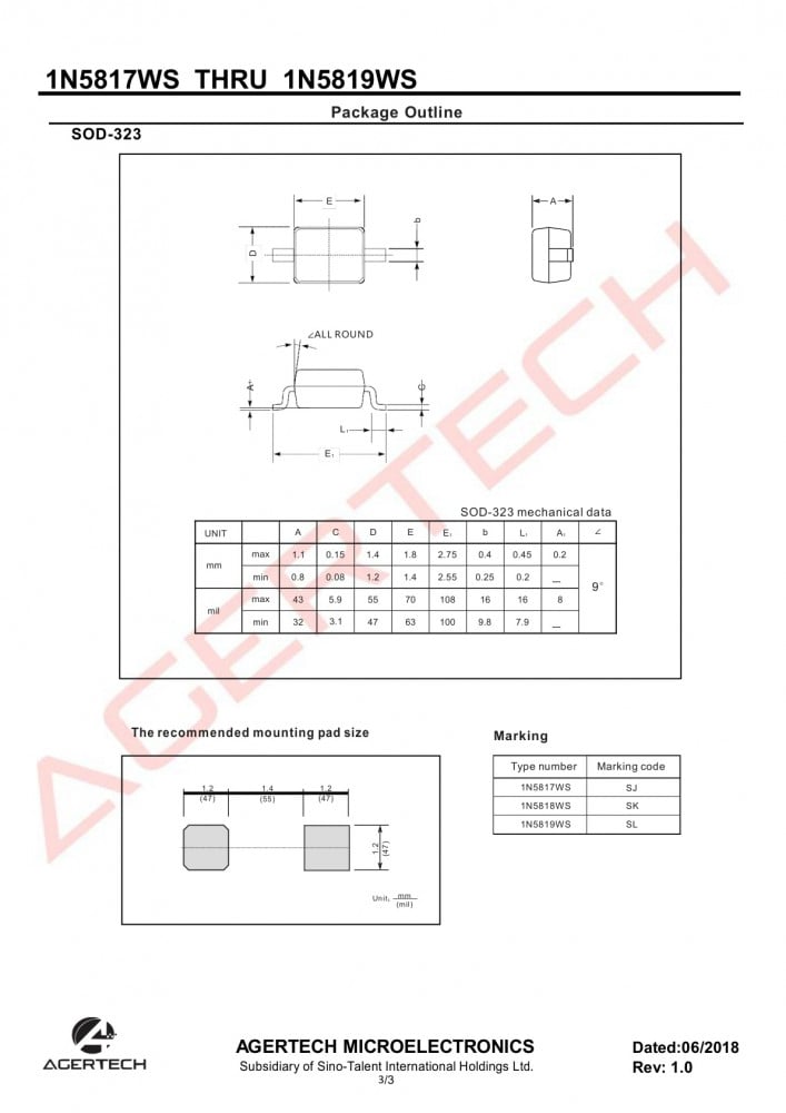 1N5819WS datasheet page 3