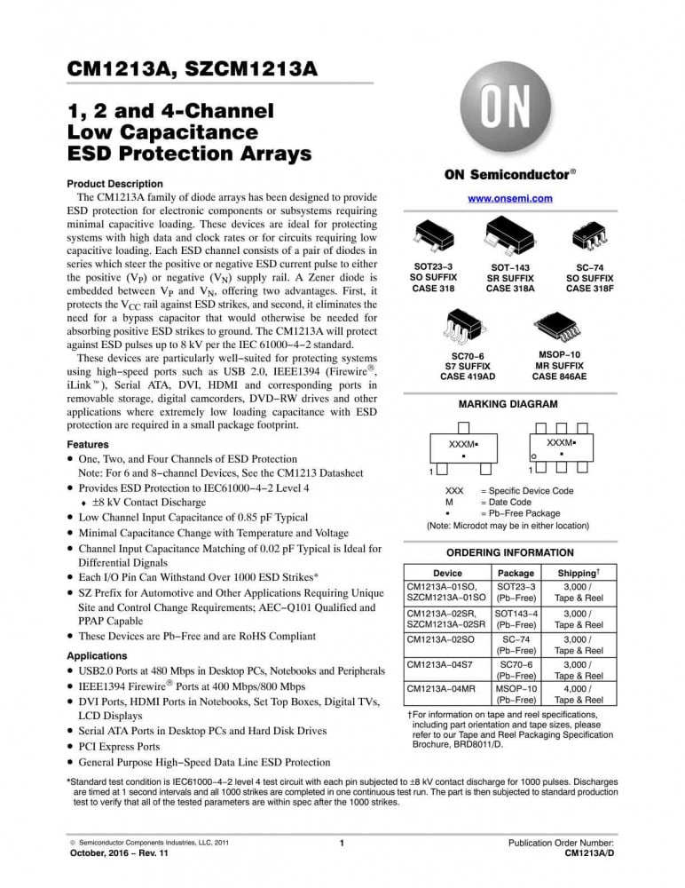 CM1213A datasheet page 1