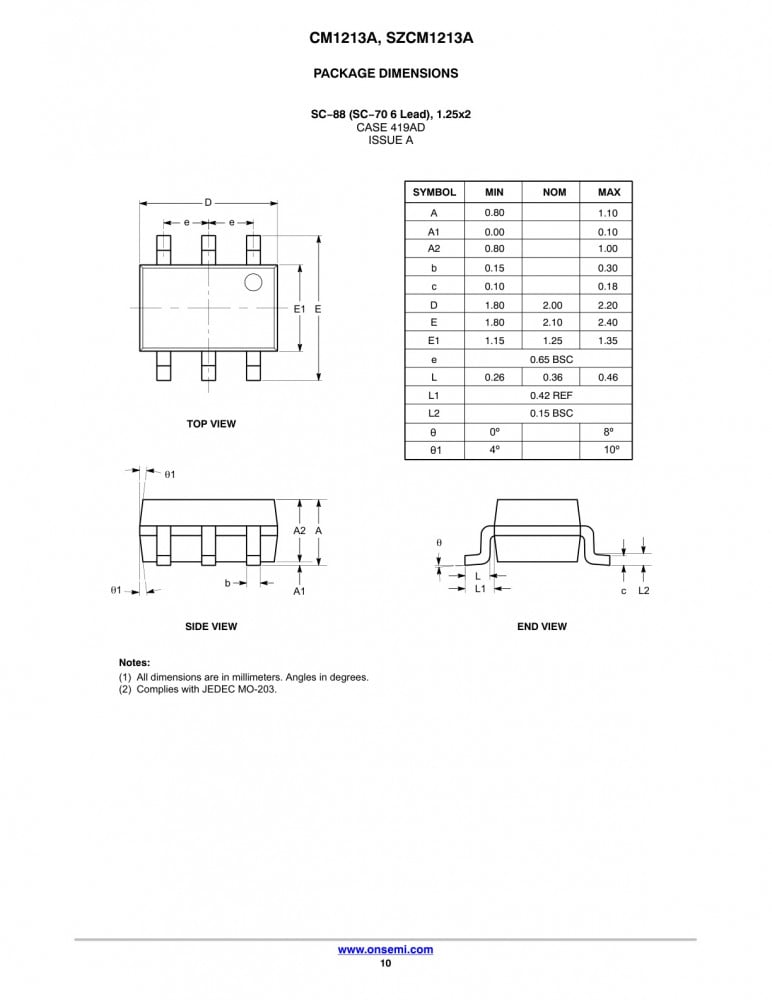 CM1213A datasheet page 10