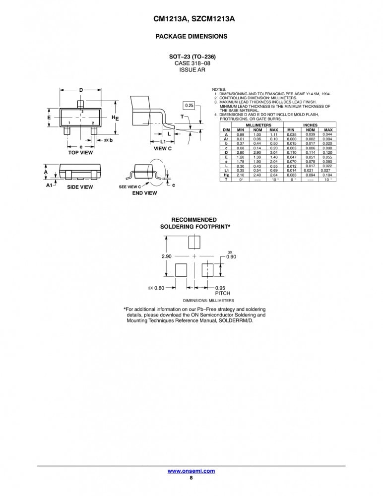 CM1213A datasheet page 8