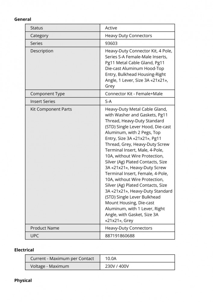 Technical document page 2 for MOLEX 936030022
