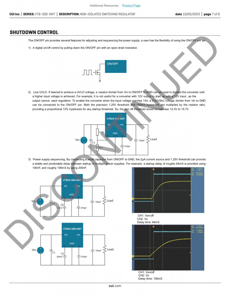 CUI V7805-500-SMT-TR datasheet page 7