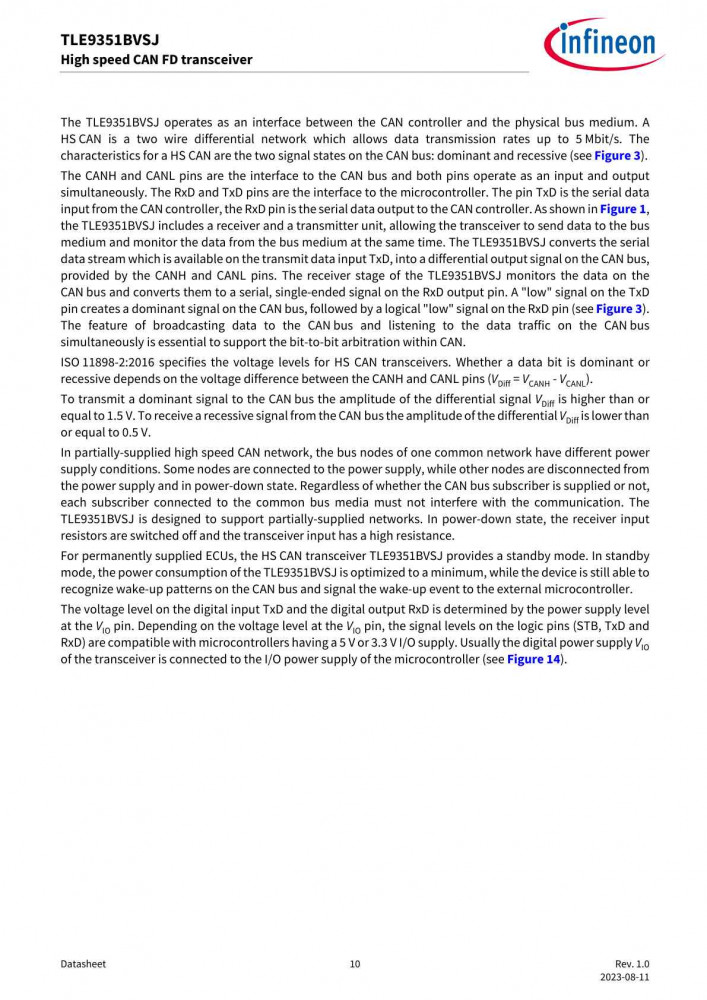 TLE9351BVSJ datasheet page 10