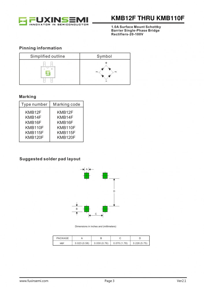 KMB110F datasheet page 3