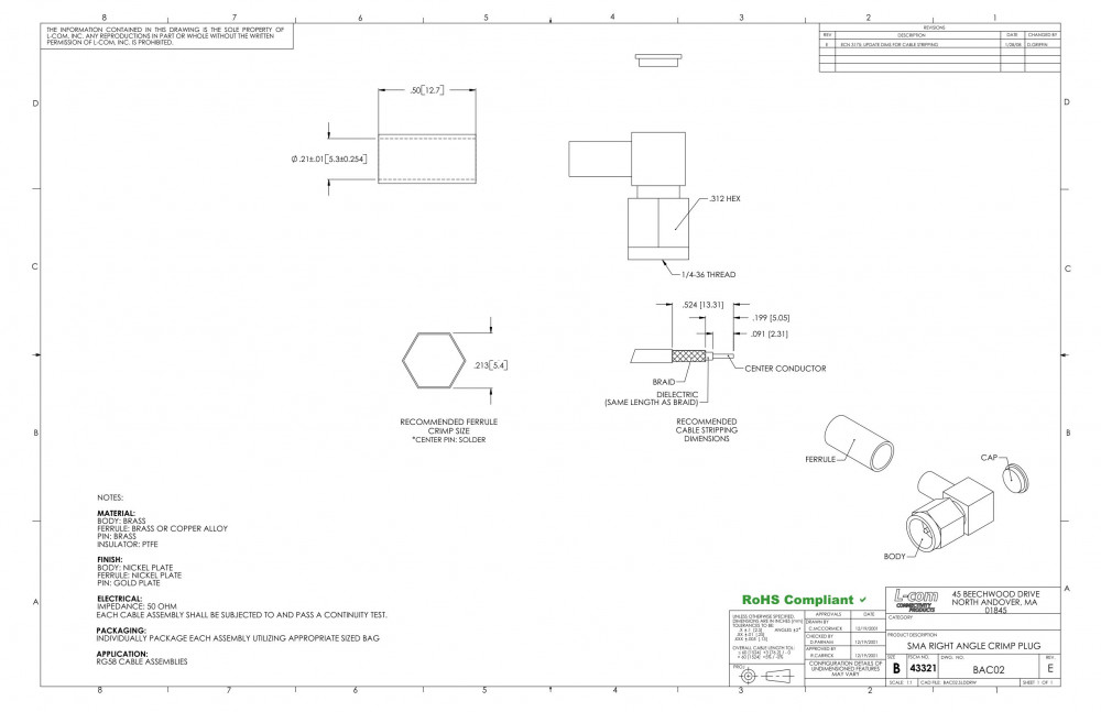 L-com BAC02 technical document page