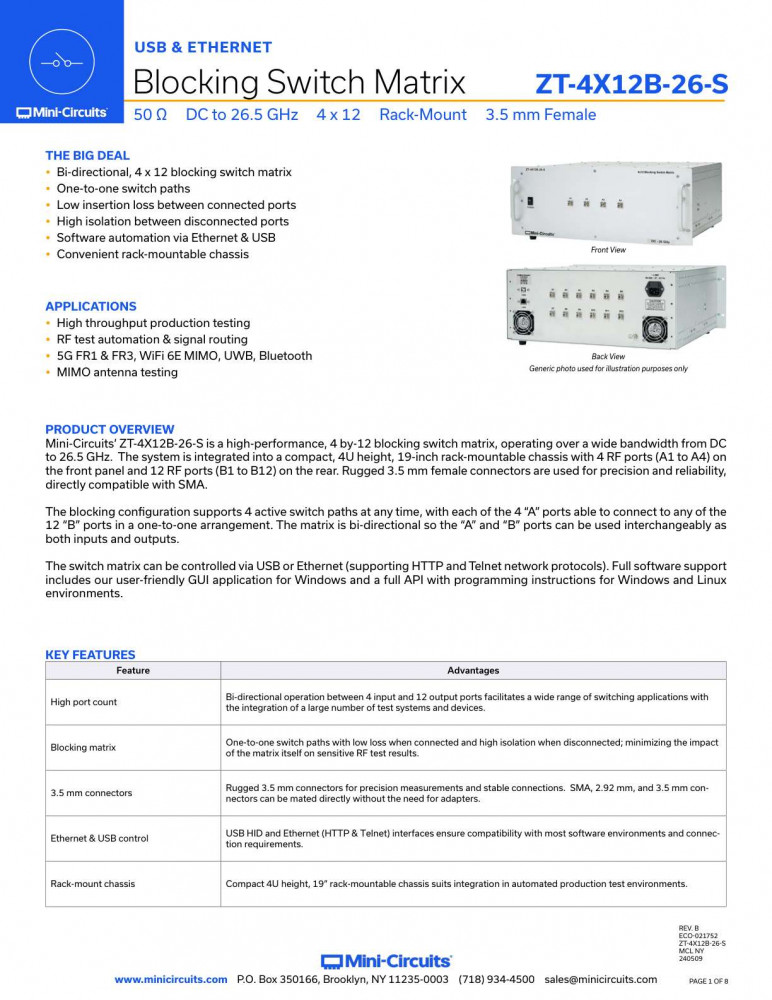 ZT-4X12B-26-S datasheet page 1