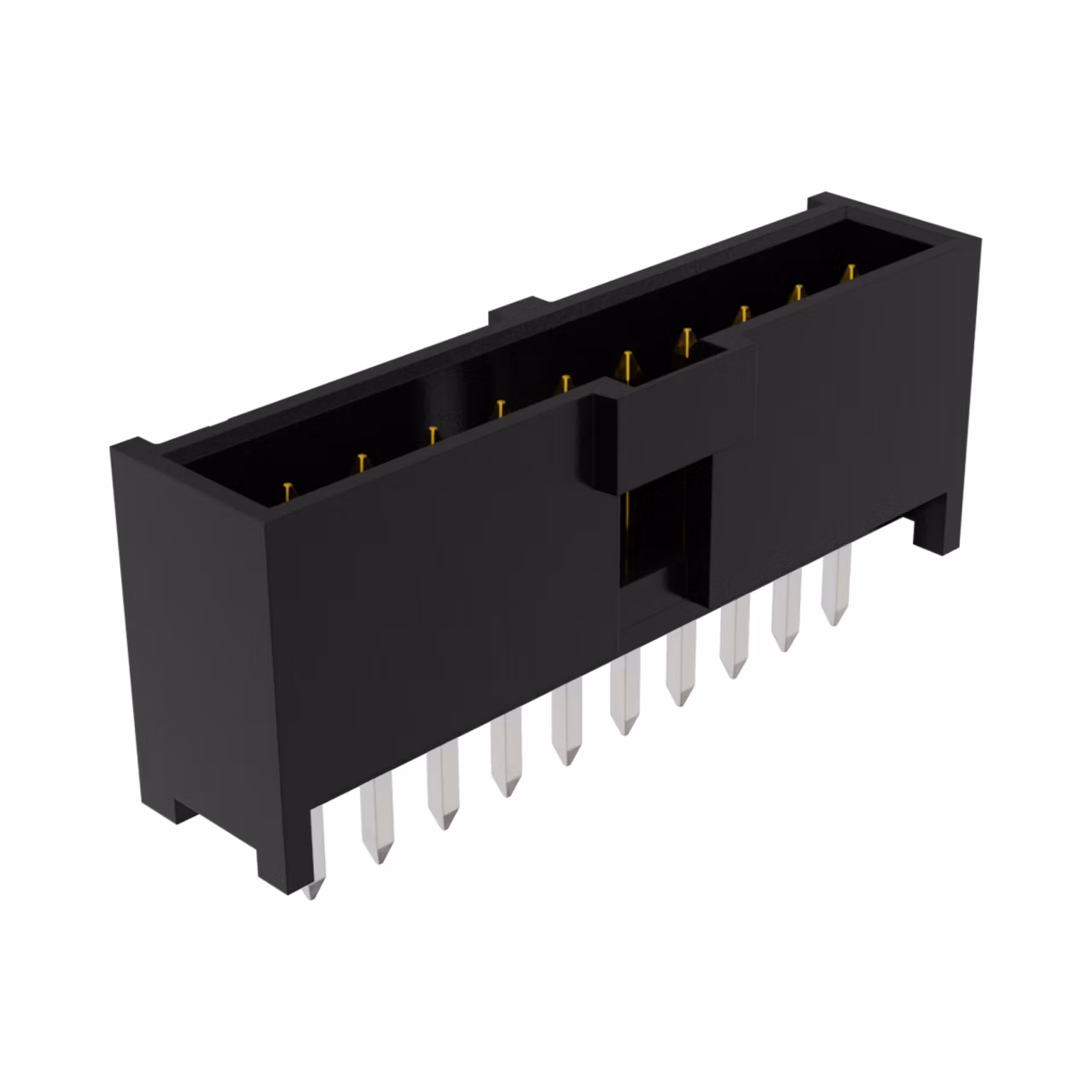 C-Grid III PCB Header, 2.54mm Pitch, Through Hole, Single Row, Vertical, Shrouded, 10 Circuits, 0.05µm Gold (Au) Flash Plating for sale
