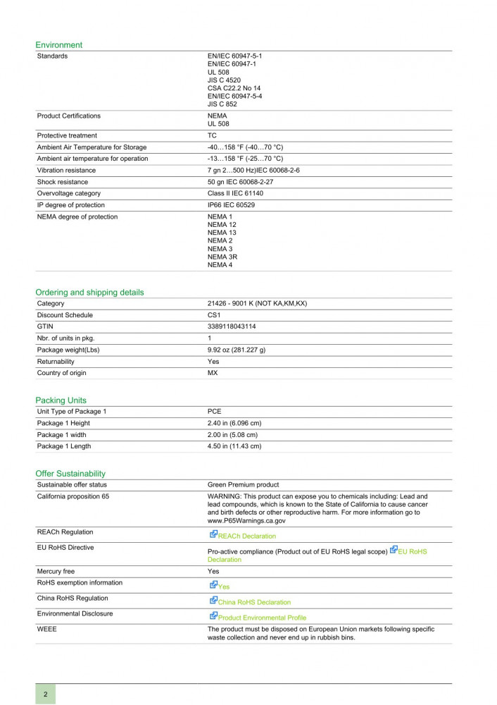 9001K3L1GH13 technical document page 2