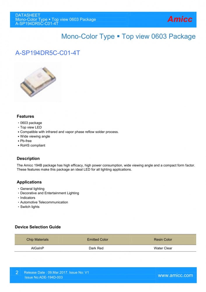 A-SP194DR5C-C01-4T approval sheet page 2