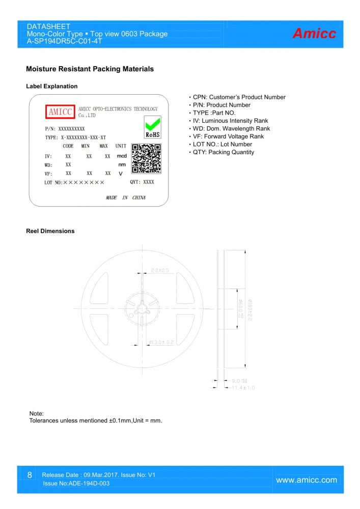 A-SP194DR5C-C01-4T approval sheet page 8