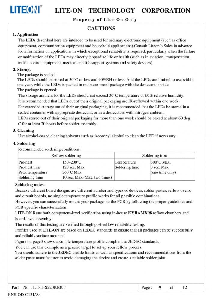 LTST-S220KRKT datasheet page 10