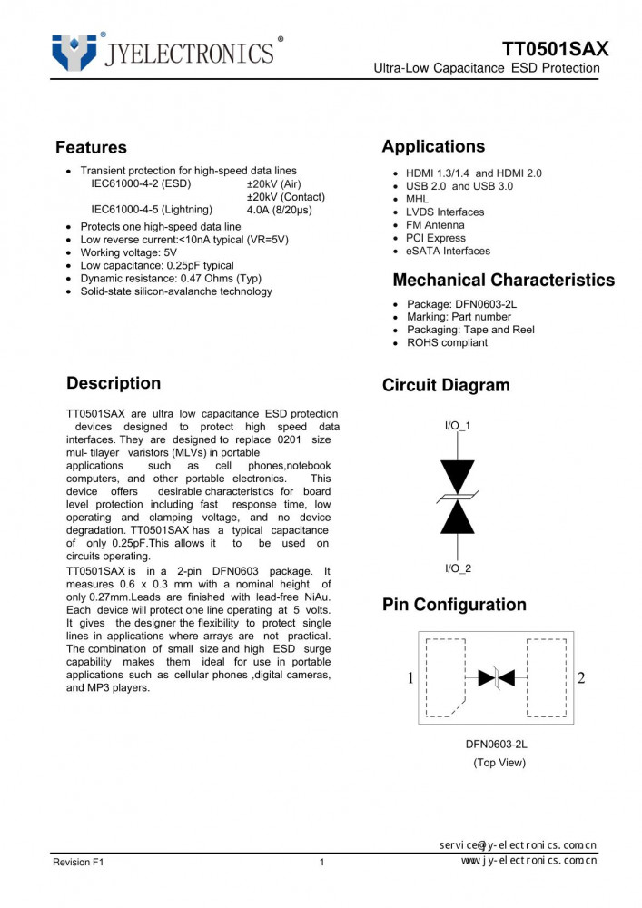 TT0501SAX datasheet page 1