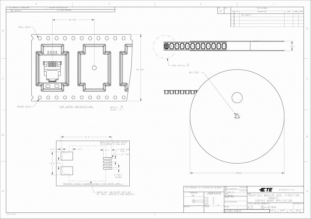 TE Connectivity 1857884-1 technical drawing page 2