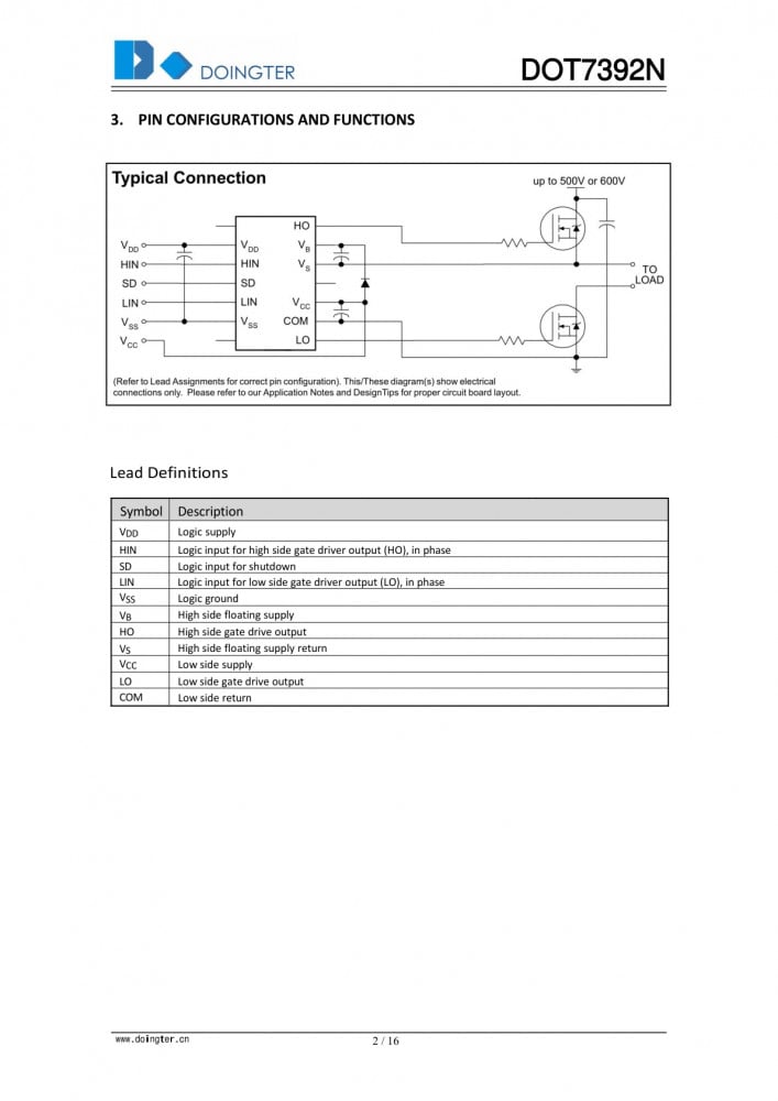 DOT7392N datasheet page 2