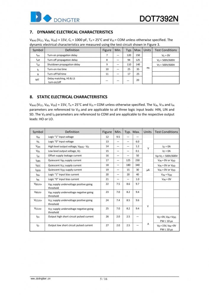 DOT7392N datasheet page 5