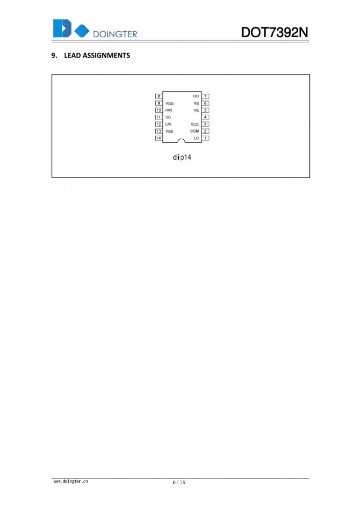 DOT7392N datasheet page 6
