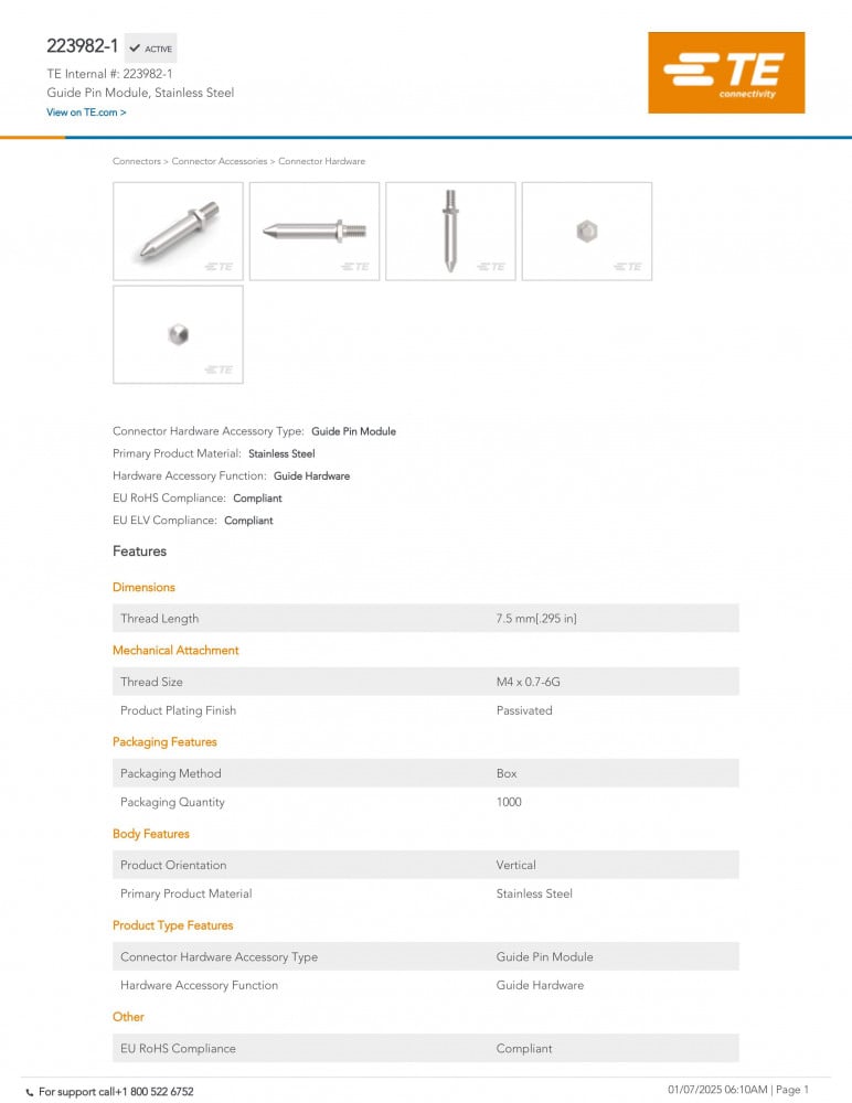 223982-1 technical document page 1