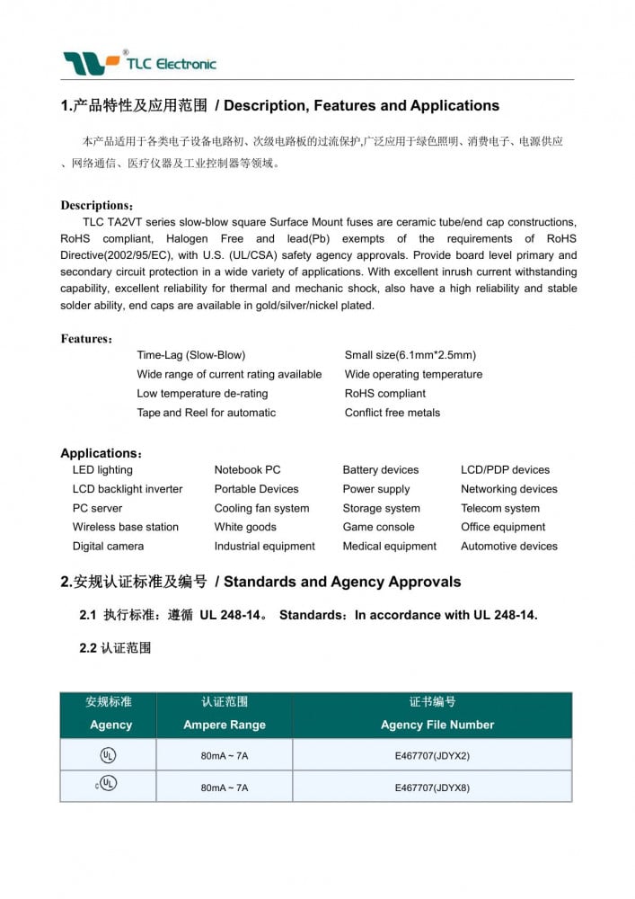 TA2VT datasheet page 2
