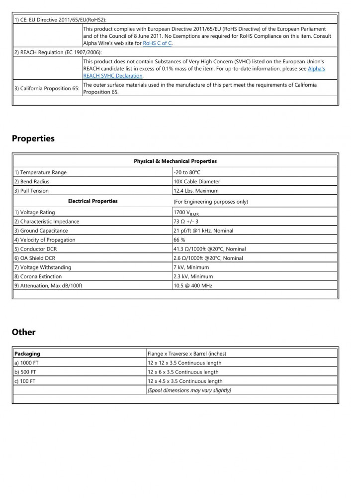 Alpha Wire 9059 technical document page 2