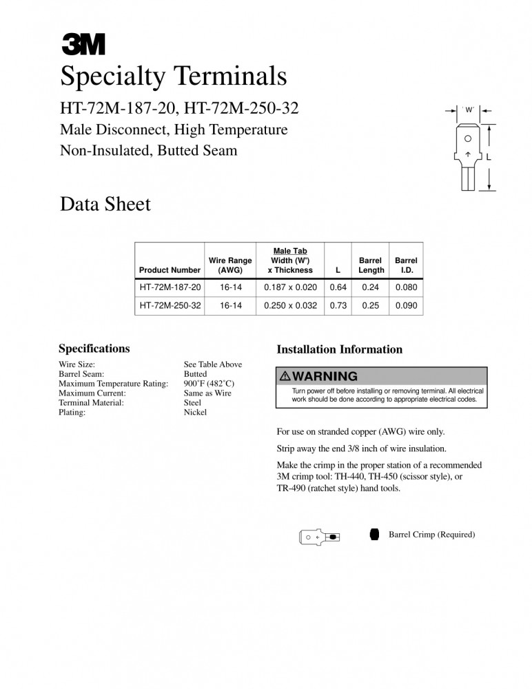 HT-72M-250-32 technical document page 1