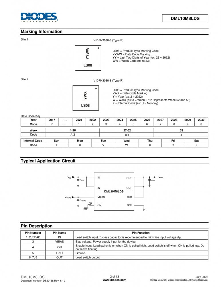 DML10M8LDS-13 datasheet page 2