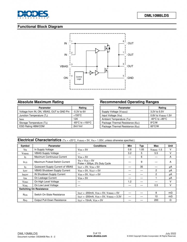 DML10M8LDS-13 datasheet page 3