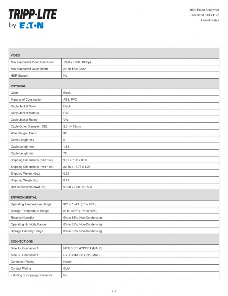 P586-006-DVI technical document page 2