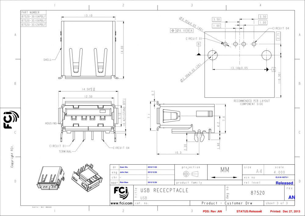 87520-3S10BPLF technical drawing page 3