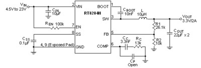 RT8284N - 2A, 23V, 340kHz Synchronous Step-Down Converter for sale