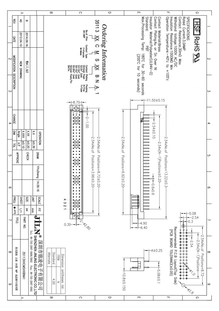 JILN 3511332CMSS0BNA1 technical drawing