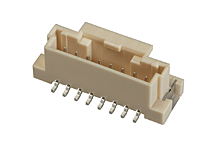 DuraClik Wire-to-Board Header, Single Row, Vertical, 4 Circuits, Tin (Sn) Plating, Blue