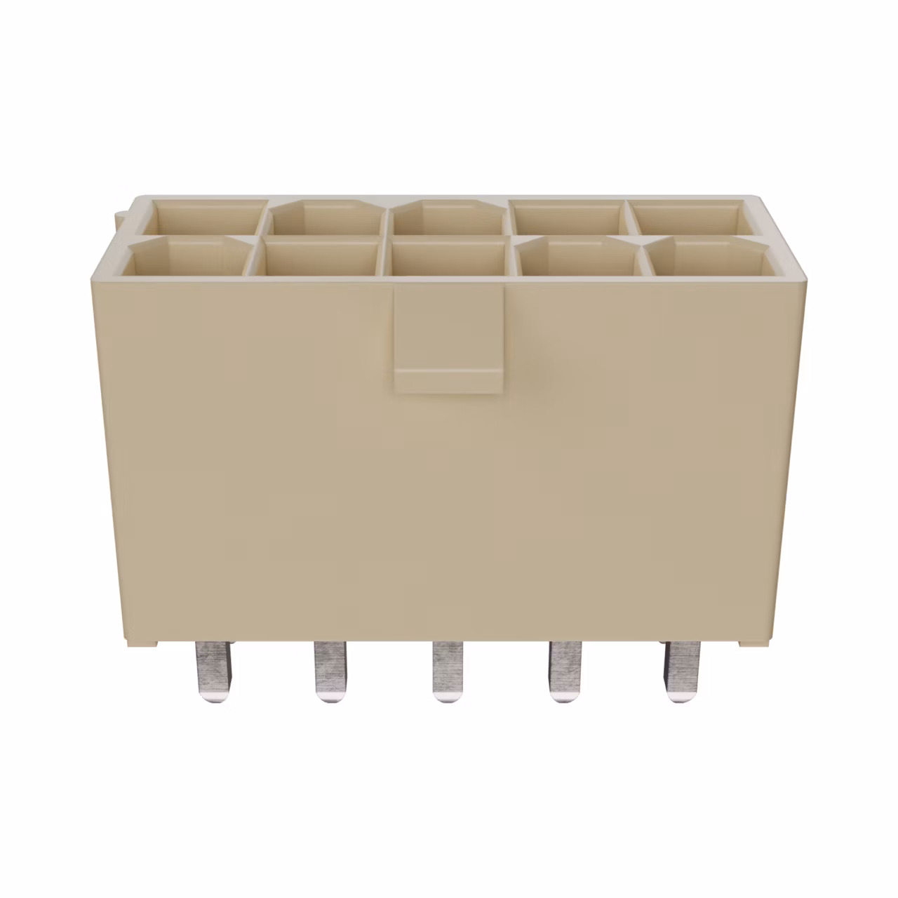 Mini-Fit Jr. Header, 4.20mm Pitch, Vertical, Dual Row, without Flange, 10 Circuits, Matte Tin (Sn) over Nickel (Ni) Plating, Tape and Reel, Beige for sale